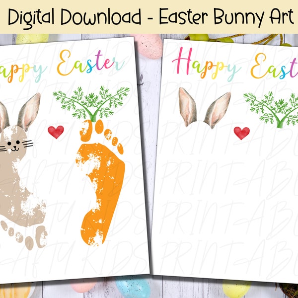 Easter Footprint Craft - Etsy