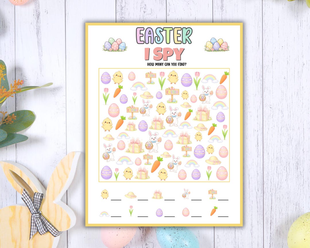 Easter I Spy Game, Kids Fun Easter Game, Easter Printable Game ...