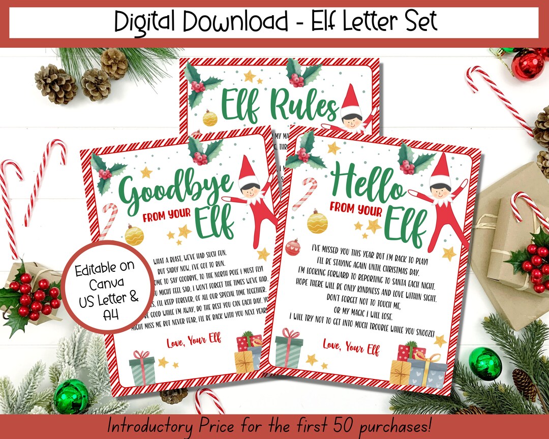 EDITABLE Elf Letter Elf Welcome Letter Elf Arrival Letter - Etsy Hong Kong