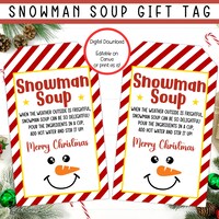 Snowman Soup - Etsy