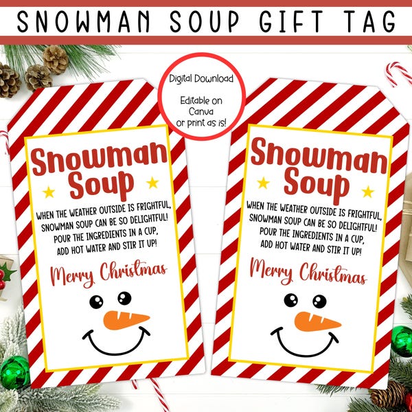 Snowman Soup Poem - Etsy