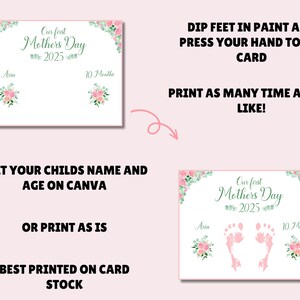 Mother's Day Printable, Mother's Day Handprint Art Mothers Day Gift ...