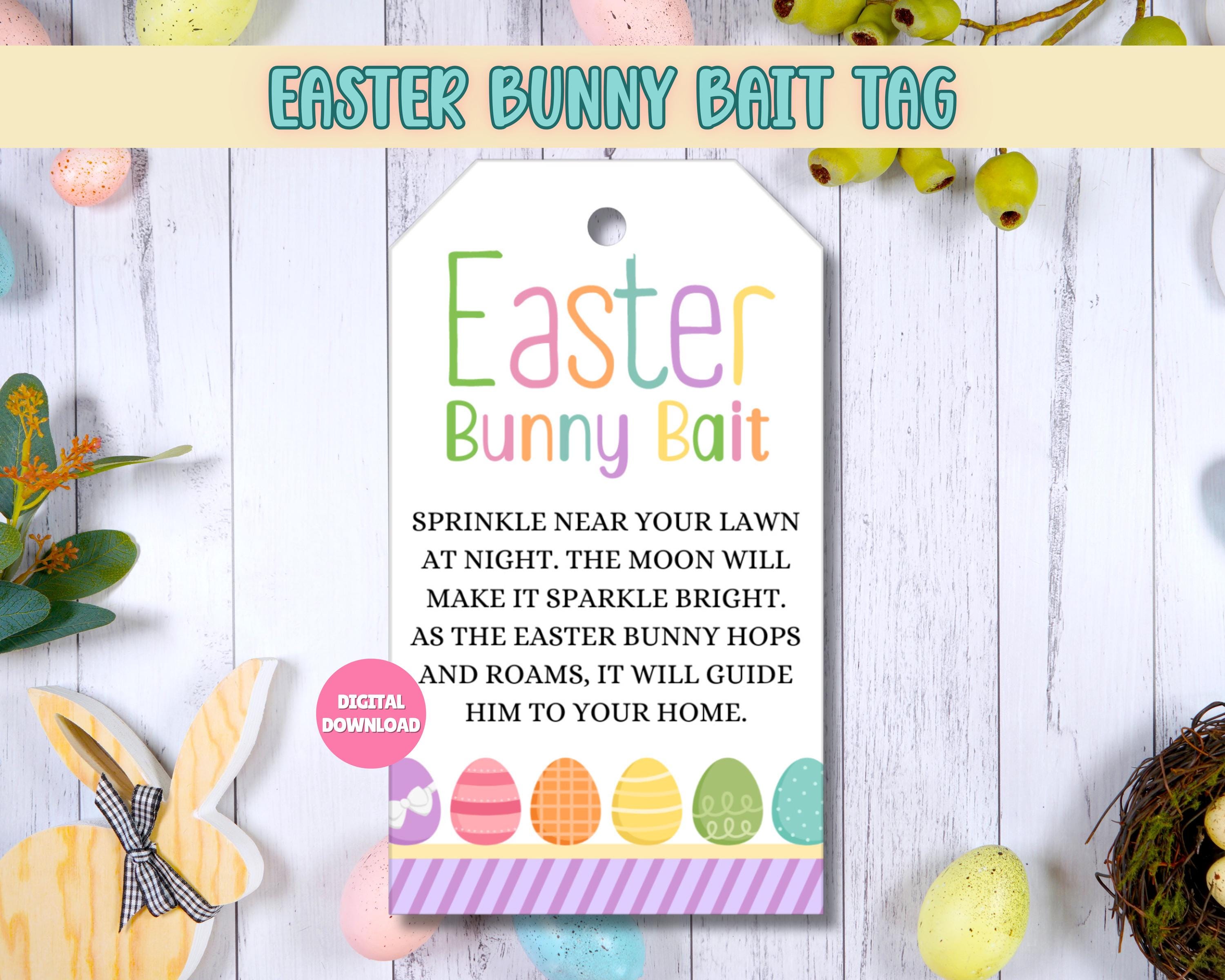 Easter Bunny Bait Tag, Easter Gift Tags, Easter Printables, Easter ...