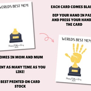 Mother's Day Printable, Mother's Day Handprint Art Mothers Day Gift ...