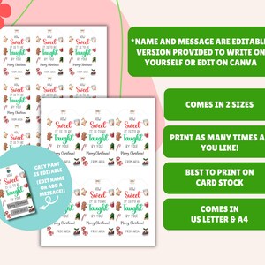 EDITABLE Christmas Teacher Appreciation Gift Tag, Christmas School Gift ...