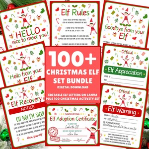 EDITABLE Elf Letter Set, Elf Welcome Letter, Elf Goodbye Letter, Elf ...
