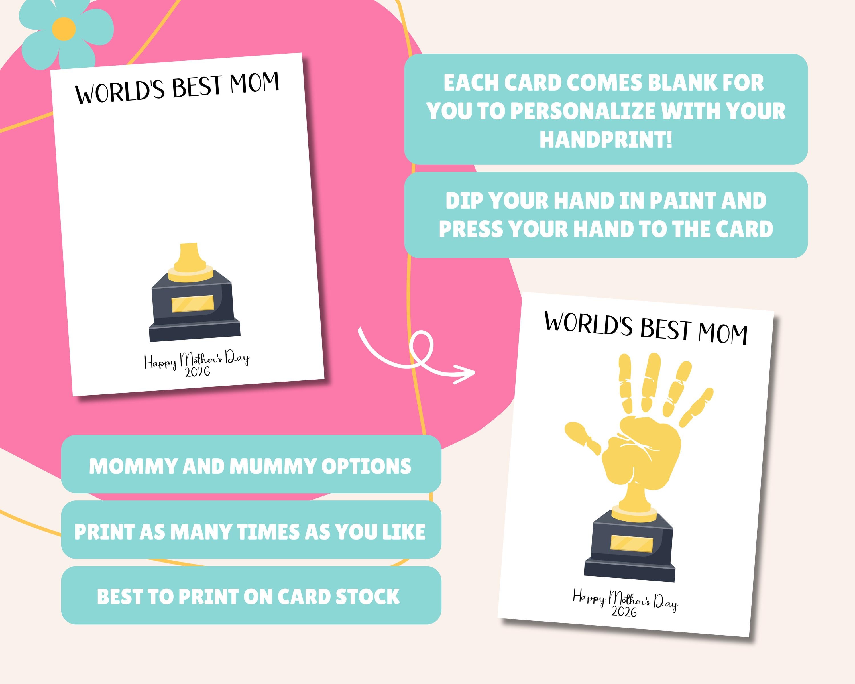 Mother's Day Printable, Mother's Day Handprint Art Mothers Day Gift ...