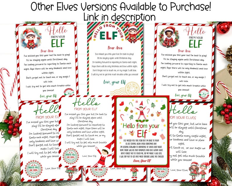 EDITABLE Elf Goodbye Letter, Elf Departure Letter, Elf Farewell Letter ...