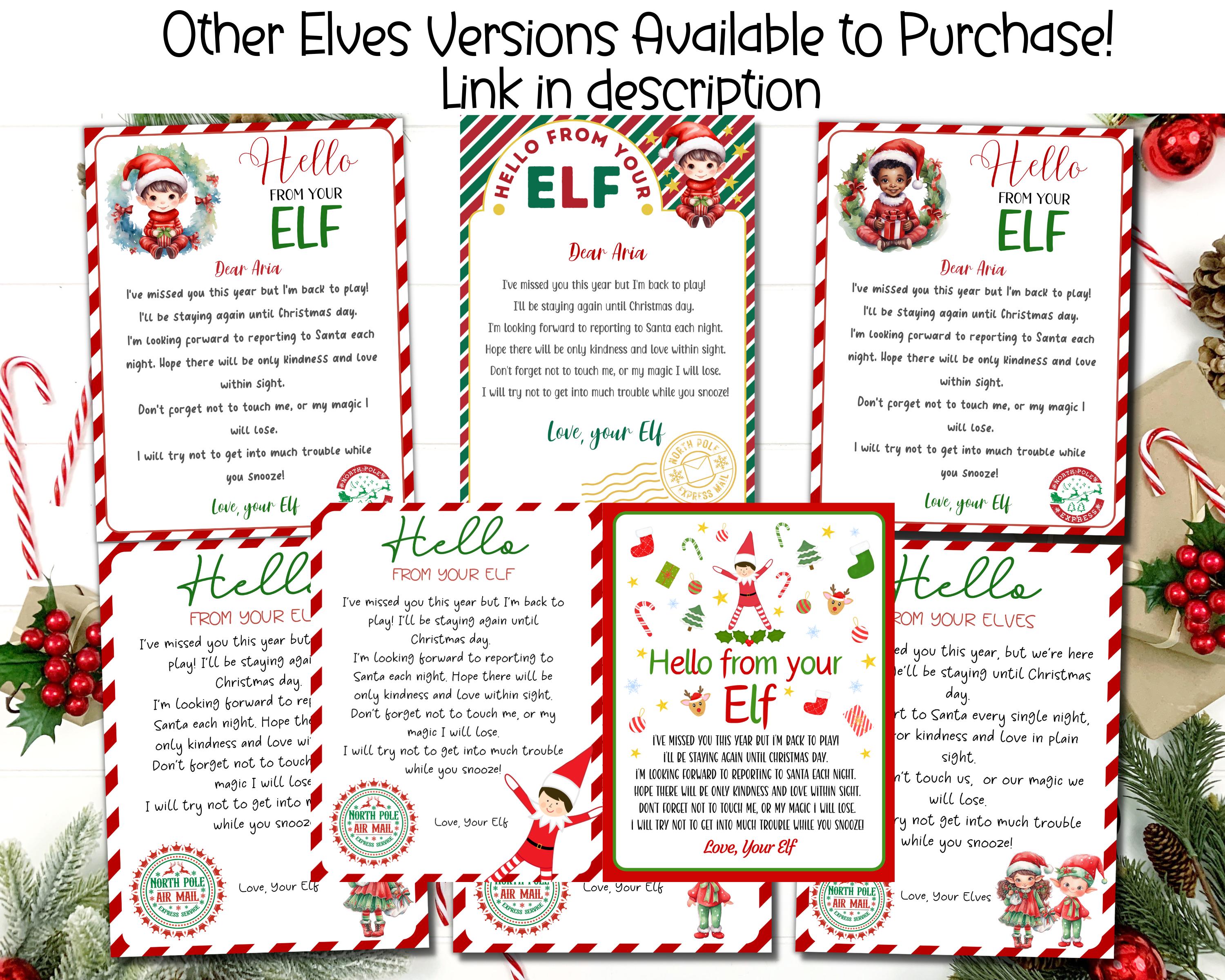 EDITABLE Elf Goodbye Letter, Elf Departure Letter, Elf Farewell Letter ...