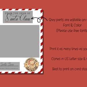 Letter From Santa, Printable Santa Stationary, Official Santa ...