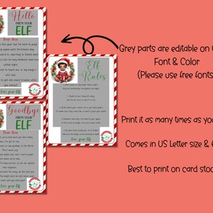 EDITABLE Black Elf Letter, Elf Welcome Letter, Elf Arrival Letter, Elf ...