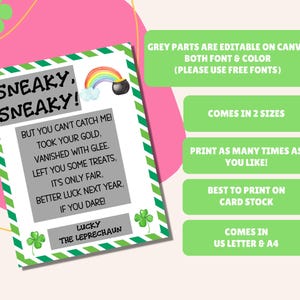 EDITABLE Leprechaun Letter, Leprechaun Trap Letter, Letter From ...