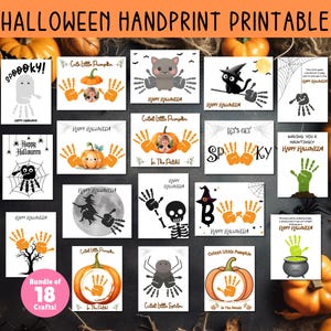 Halloween Handprint Bundle, Halloween Printable Handprint Craft for ...