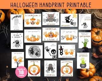Boo Halloween Handprint, Halloween Printable Handprint Craft for Kids ...