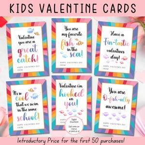 EDITABLE Fish Valentine Cards, Gold Fish Classroom Valentines Day Card ...