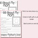 Mother's Day Printable, All About My Mom, Mothers Day Gift, Card for ...
