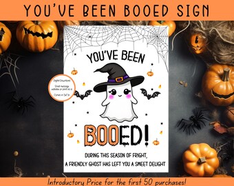 You've Been Booed Gift Tag, Boo Box & Boo Basket Tags, Halloween Gift ...