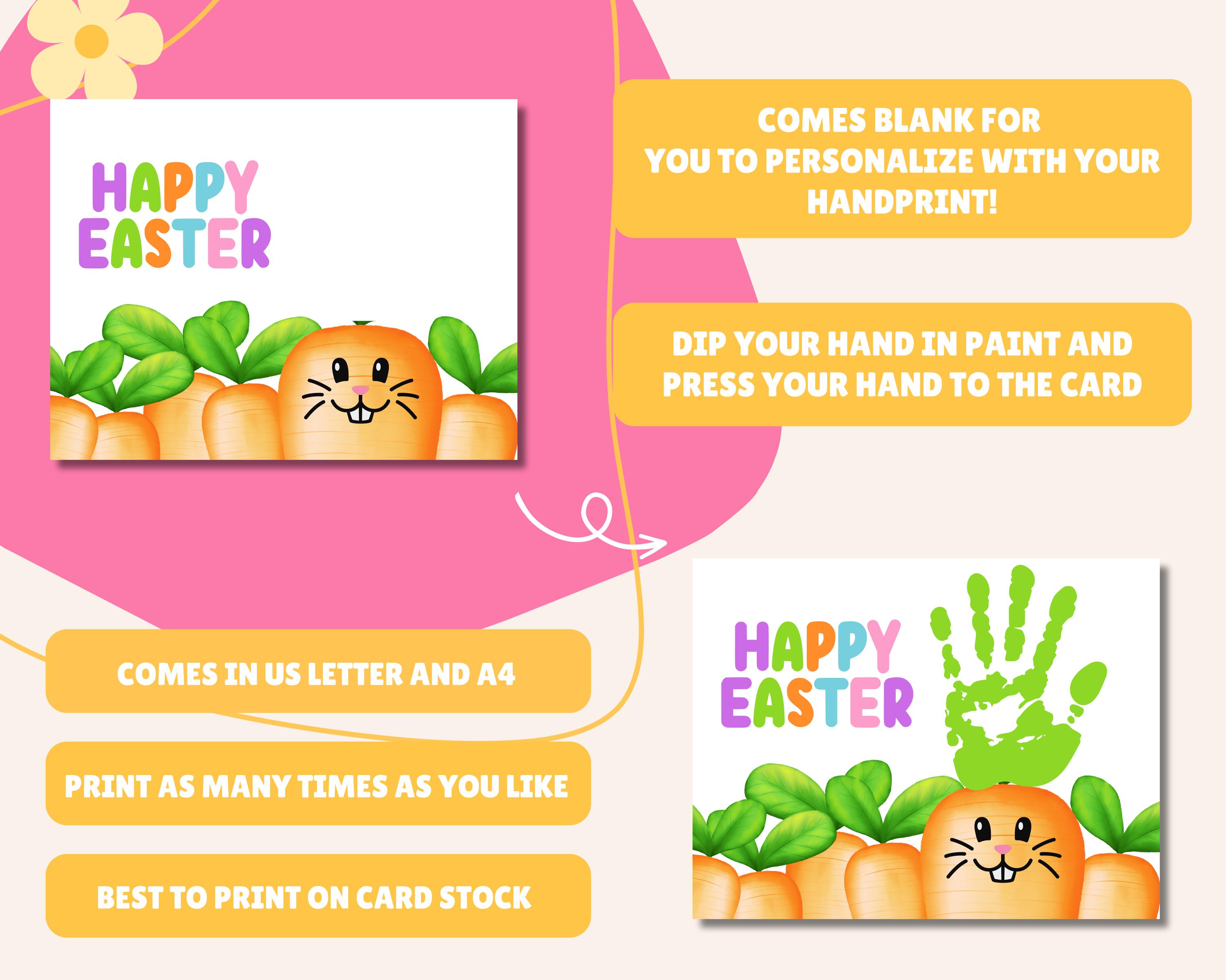 Easter Handprint Art, Preschool Easter Craft, Handprint Art, DIY Easter ...