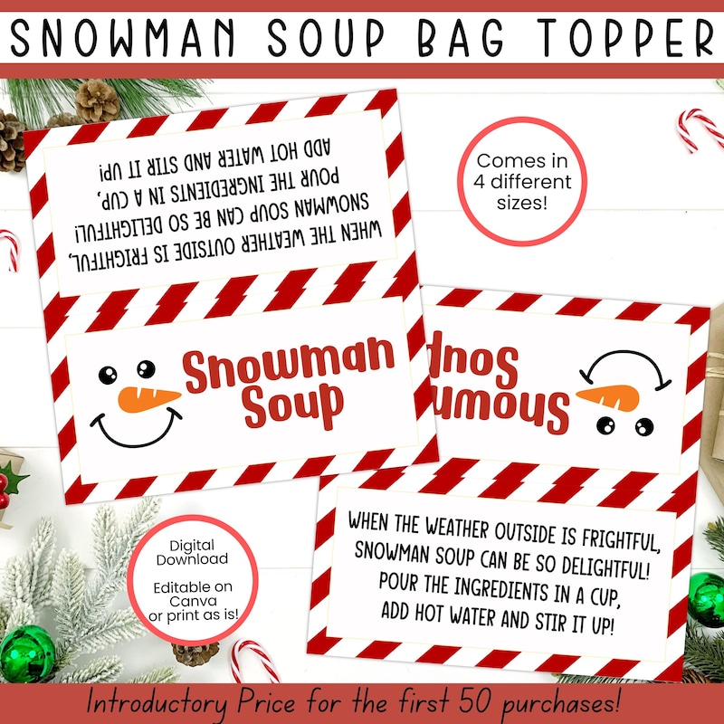 Printable for Snowman Soup - Etsy UK