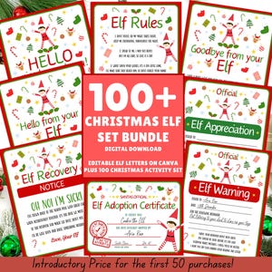 EDITABLE Elf Letter Set, Elf Welcome Letter, Elf Goodbye Letter, Elf ...