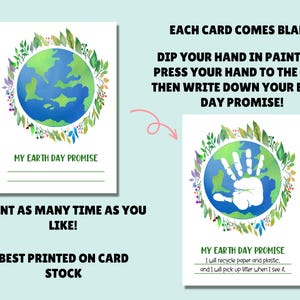 Earth Day Handprint Art, Earth Day Art for Kids, Earth Day Printable ...