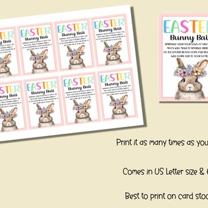 Easter Bunny Bait Tag, Easter Gift Tags, Easter Printables, Easter ...
