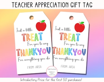 Teacher Appreciation Tag, EDITABLE One SMART COOKIE Tag, Teacher Thank ...