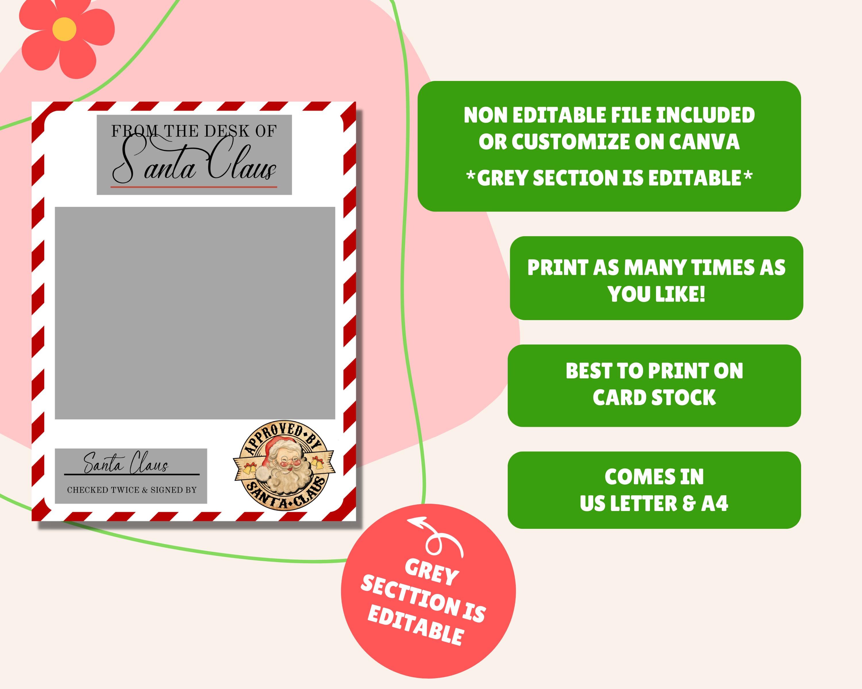 Letter From Santa, Printable Santa Stationary, Official Santa ...
