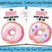 Father's Day Printable Donut Fingerprint Art Fathers Day - Etsy