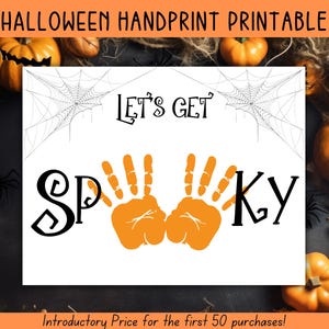 Spooky Halloween Handprint, Halloween Printable Handprint Craft for ...
