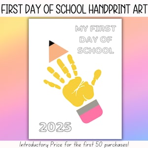 First Day of School Handprint Craft, Back to School Handprint Art ...