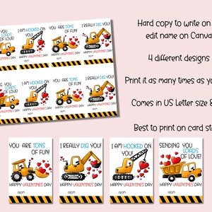 EDITABLE Classroom Valentines Day Cards, Printable Construction ...