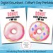 Father's Day Printable, Donut Fingerprint Art, Fathers Day Gift ...