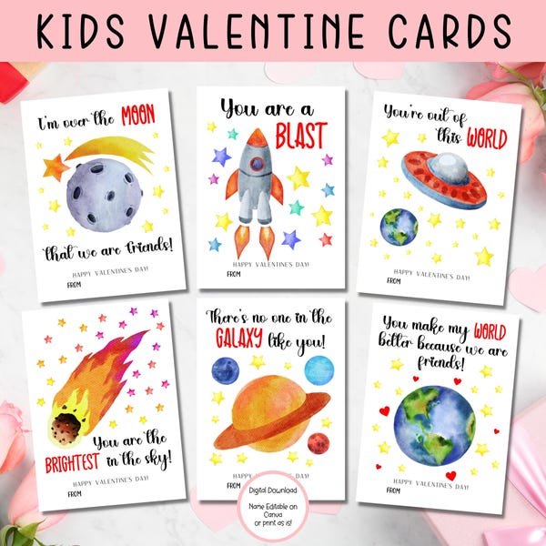 Space Valentine - Etsy