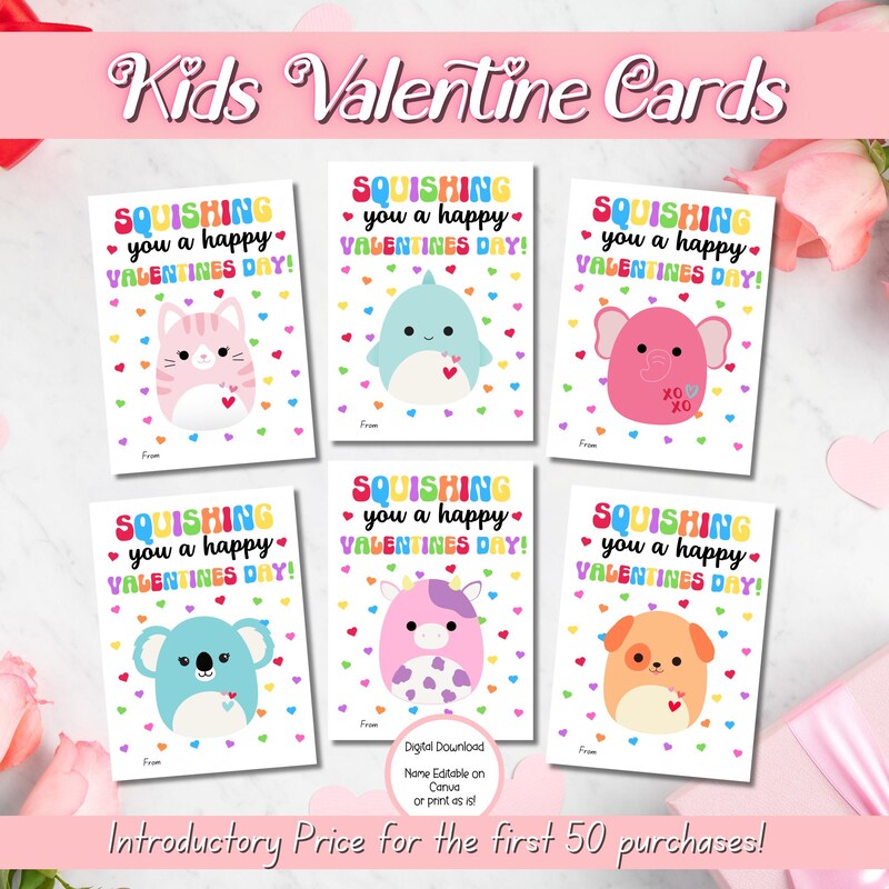 Squishy Valentine Card - Etsy