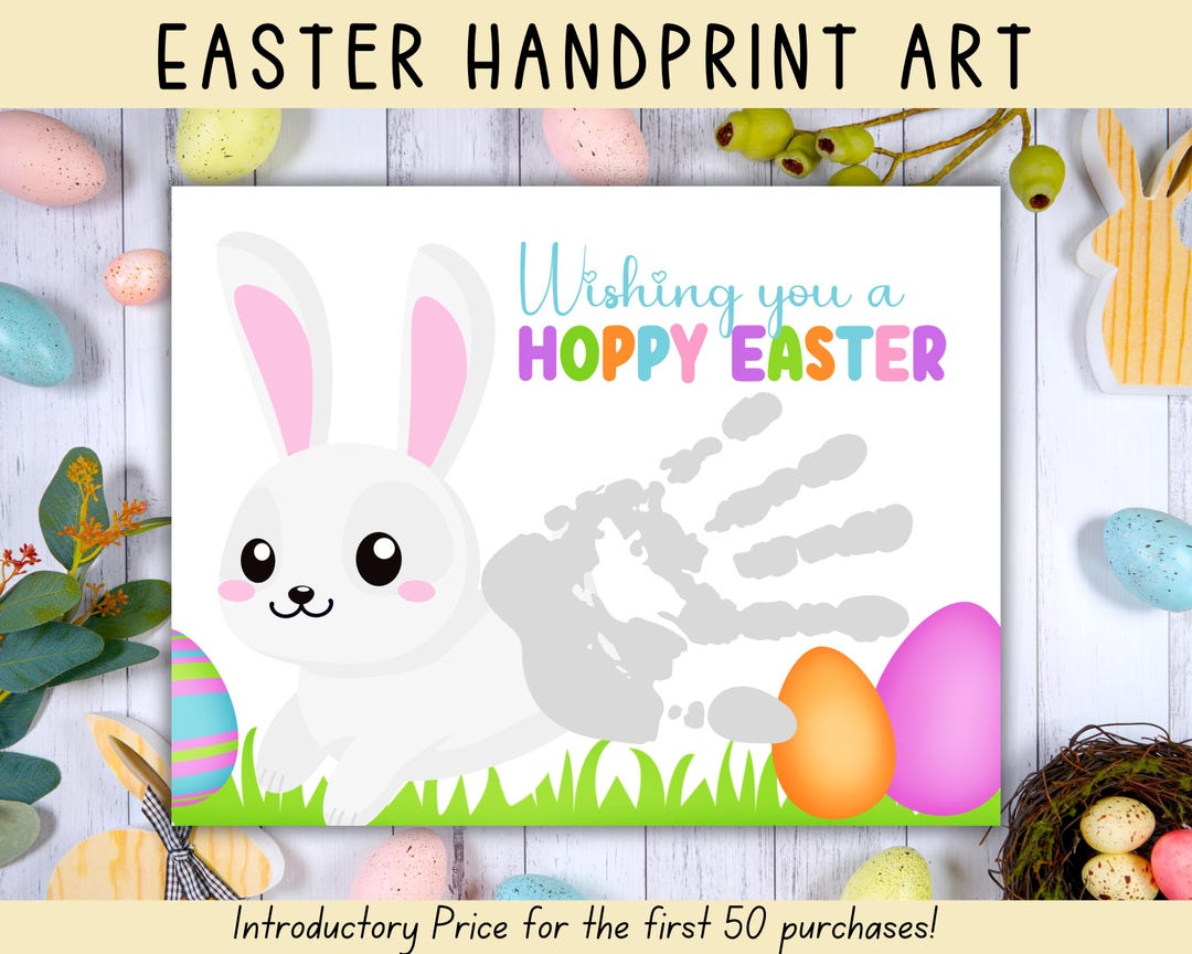 Easter Handprint Art, Preschool Easter Craft, Handprint Art, DIY Easter ...