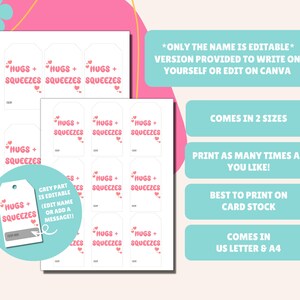 EDITABLE Valentine Gift Tags, Printable Kids Valentine Tags, Classroom ...