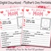 Mother's Day Printable, All About My Mom, Mothers Day Gift, Card for ...