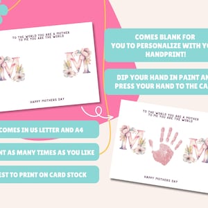 Mother's Day Printable Bundle, Mother's Day Handprint Art Mothers Day ...