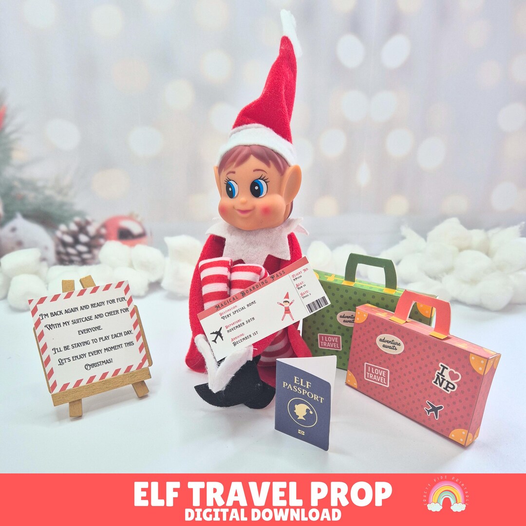 Elf Travel Prop, Elf Prop Idea, Printable Elf Kit, Printable Elf Prop ...