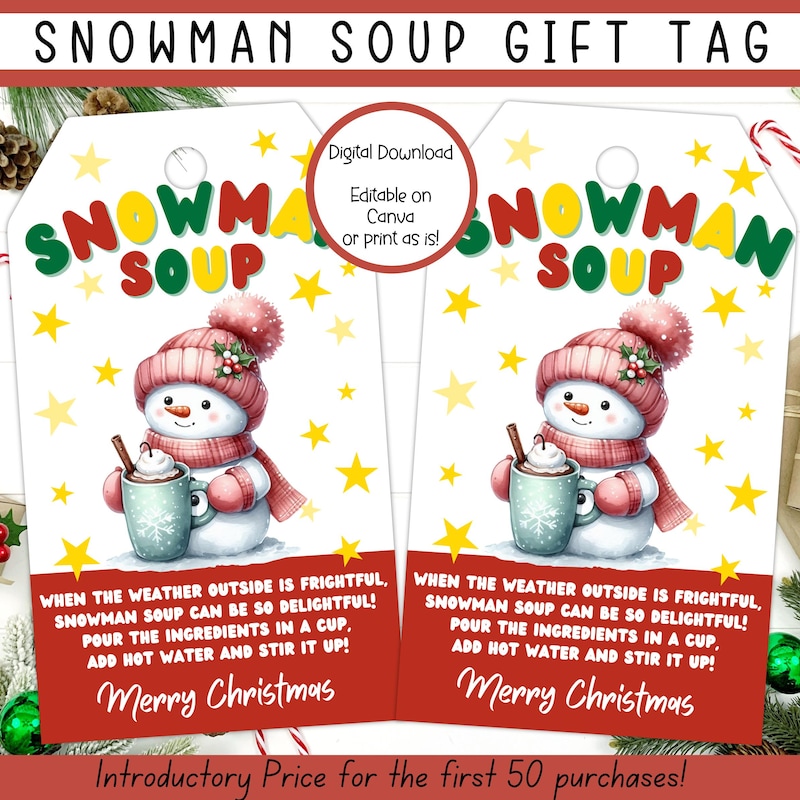 Snowman Soup - Etsy