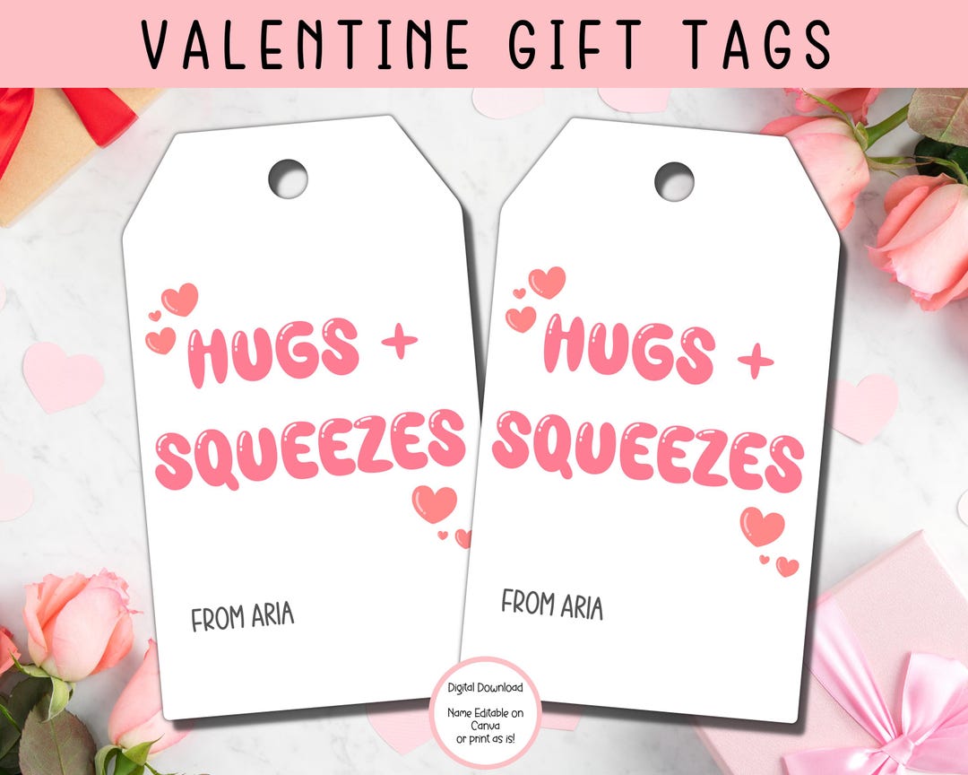 EDITABLE Valentine Gift Tags, Printable Kids Valentine Tags, Classroom ...