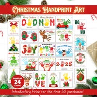 Christmas Handprint Craft 2025, Merry Christmas Handprint Template ...