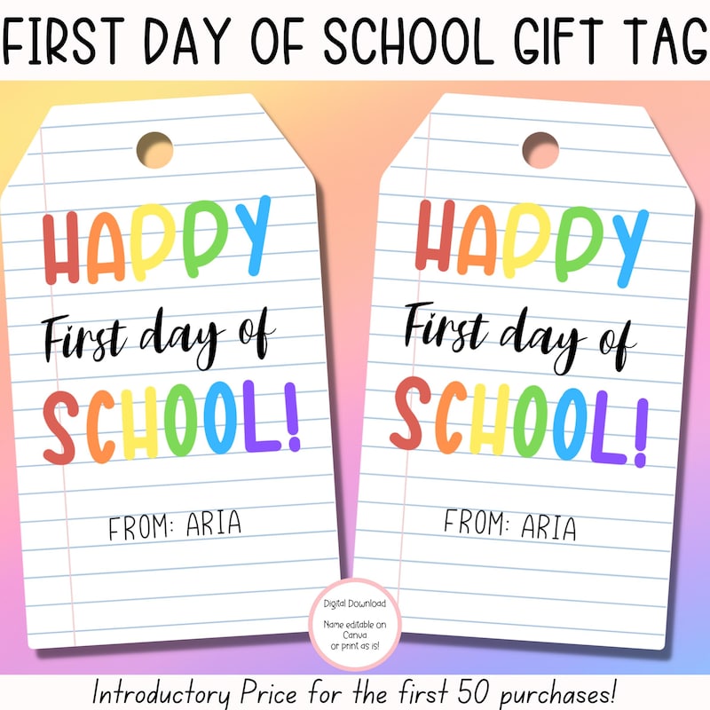 Happy Teacher Day Tag - Etsy
