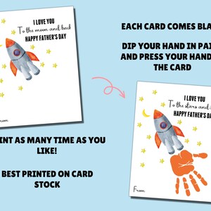 Father's Day Printable, I Love You Dad Handprint Art, Fathers Day Gift ...