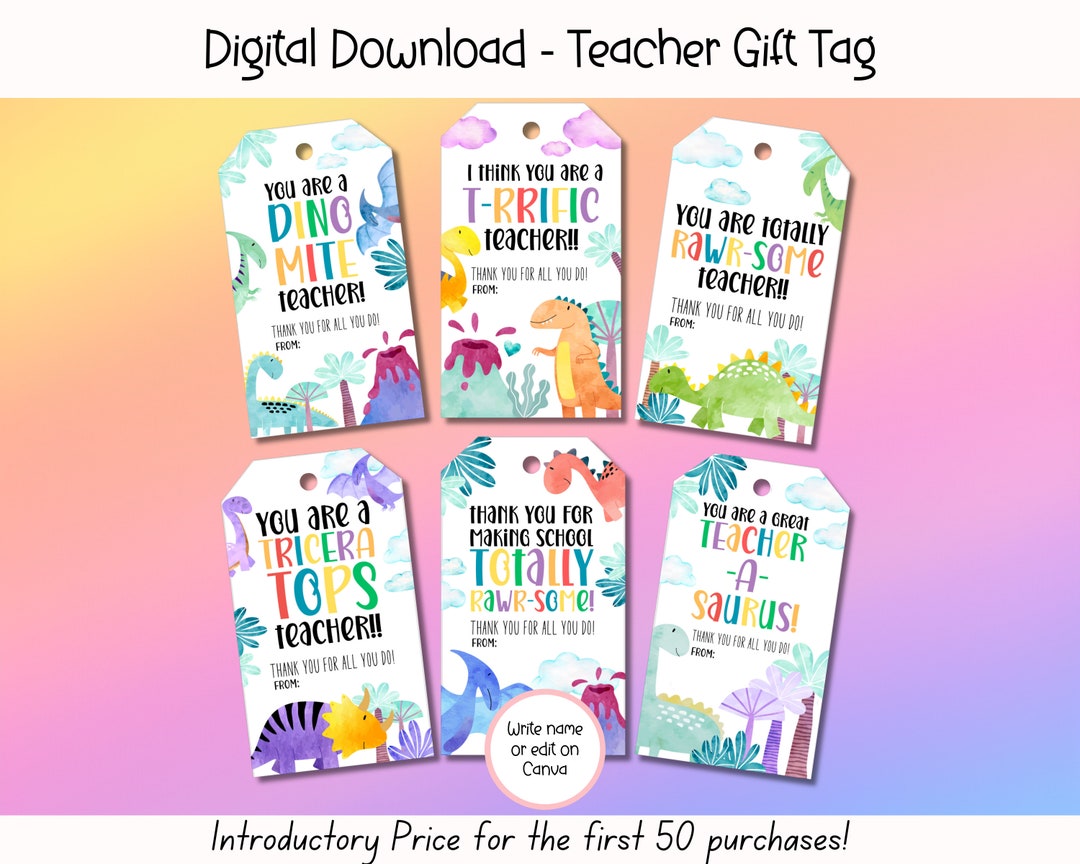 EDITABLE Teacher Appreciation Gift Tag, Staff Appreciation Gift Tag ...