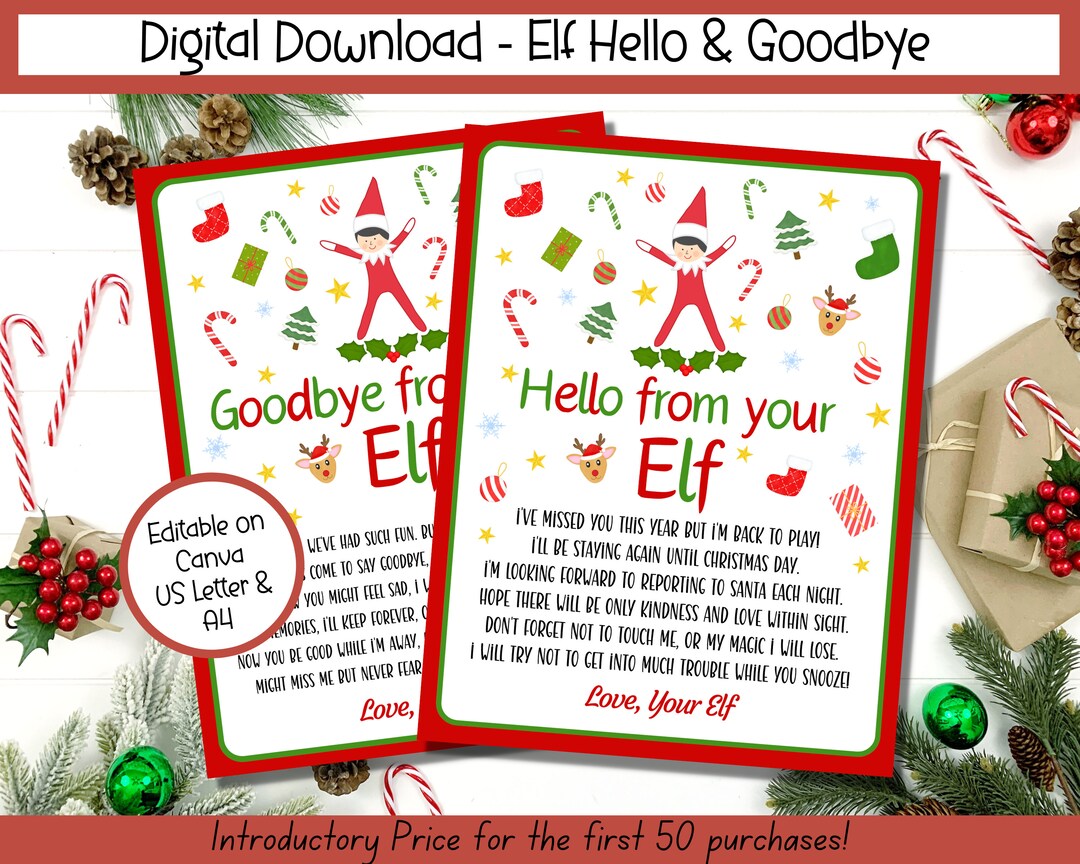 EDITABLE Elf Letter Multiple Elves Letter Set Elf Welcome - Etsy