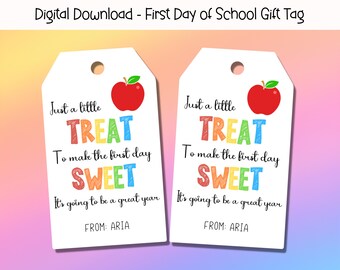 EDITABLE Back to School Survival Kit, First Day of School Gift Tag ...