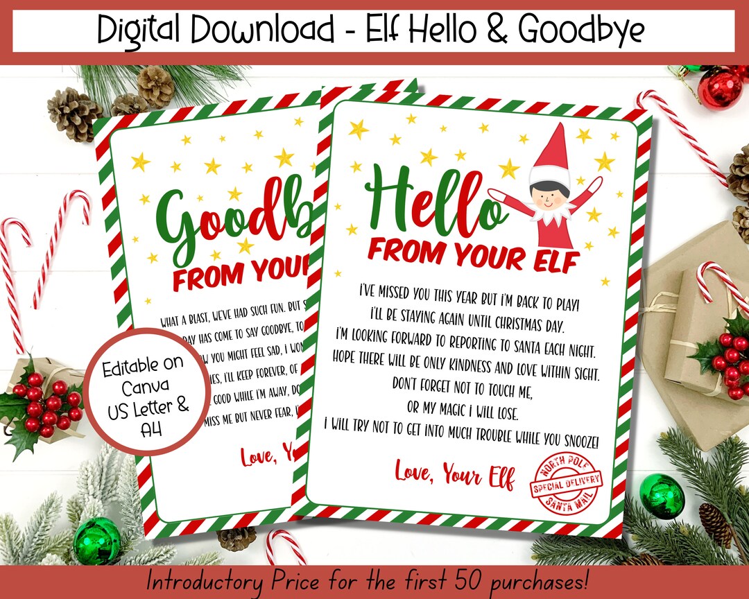 EDITABLE Elf Letter Multiple Elves Letter Set Elf Welcome - Etsy UK