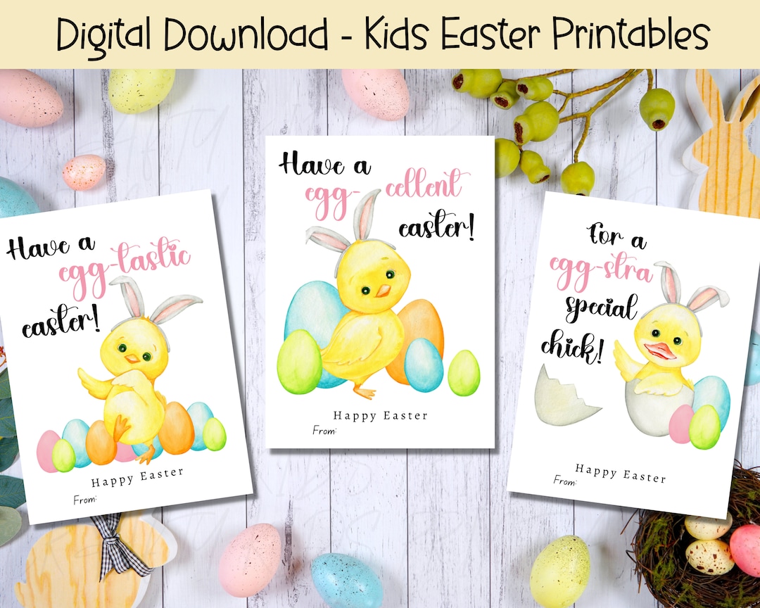 Kids Easter Cards, Cute Easter Duckling, Easter Gift Tags, Easter ...